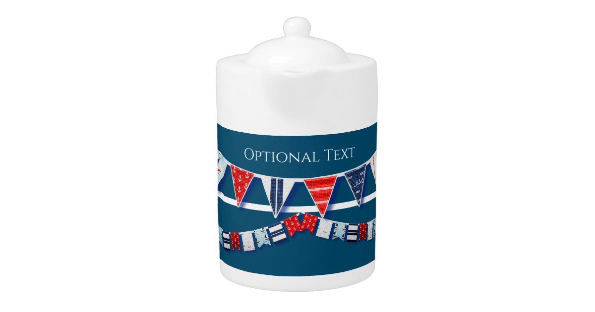 Nautical Bunting Teapot | Zazzle