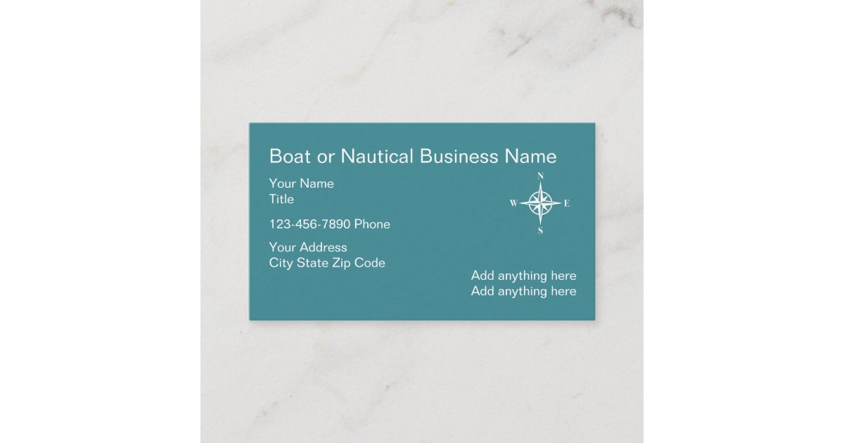Nautical Business Card Compass | Zazzle