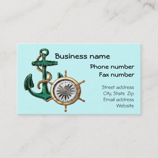 Nautical Business Card Template | Zazzle.com