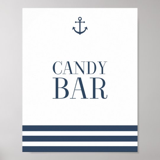 Nautical Candy Bar Wedding Sign | Zazzle.com
