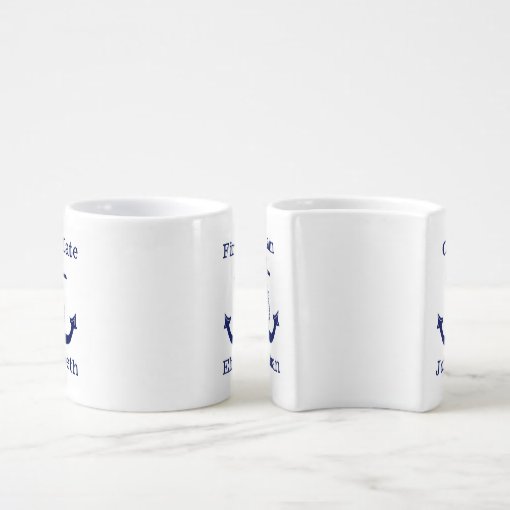 Nautical Captain and First Mate Couple's Coffee Mug Set | Zazzle