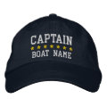 Nautical Captain Your Boat Name Cap Bl | Zazzle
