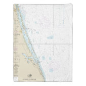 Nautical Chart Latitude Longitude: Stuart FL TWIN Duvet Cover | Zazzle