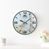 Nautical Chart Wall Clock - South Padre Island | Zazzle
