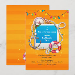 Nautical Christmas Boat Parade Invitation | Zazzle