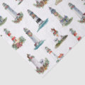 Nautical Christmas Lighthouses White Tissue Paper | Zazzle