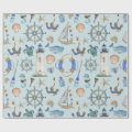 Nautical Coastal Sea Beach Theme Wrapping Paper | Zazzle