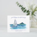 Nautical Coastal Watercolor Christmas Card | Zazzle