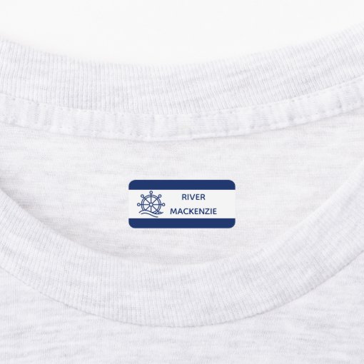 Nautical Color Coded Clothing Name Labels | Zazzle