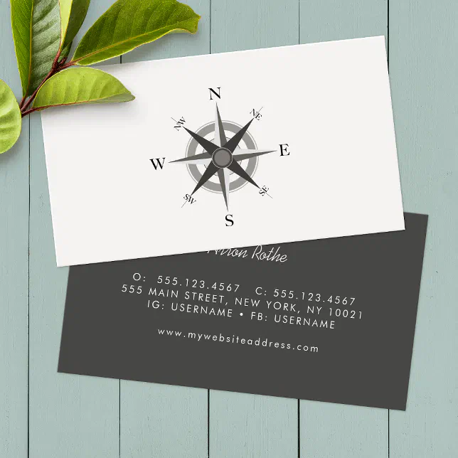 Nautical Compass Business Card | Zazzle