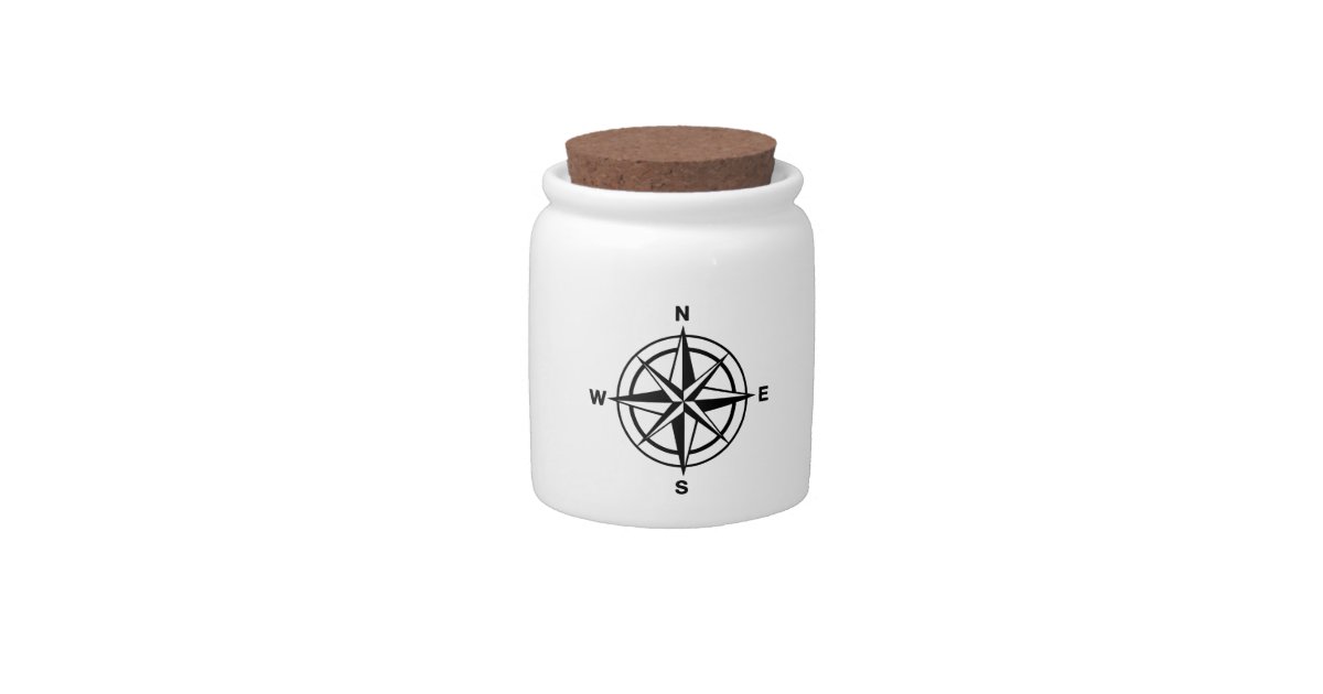 Nautical Compass Candy Jar | Zazzle