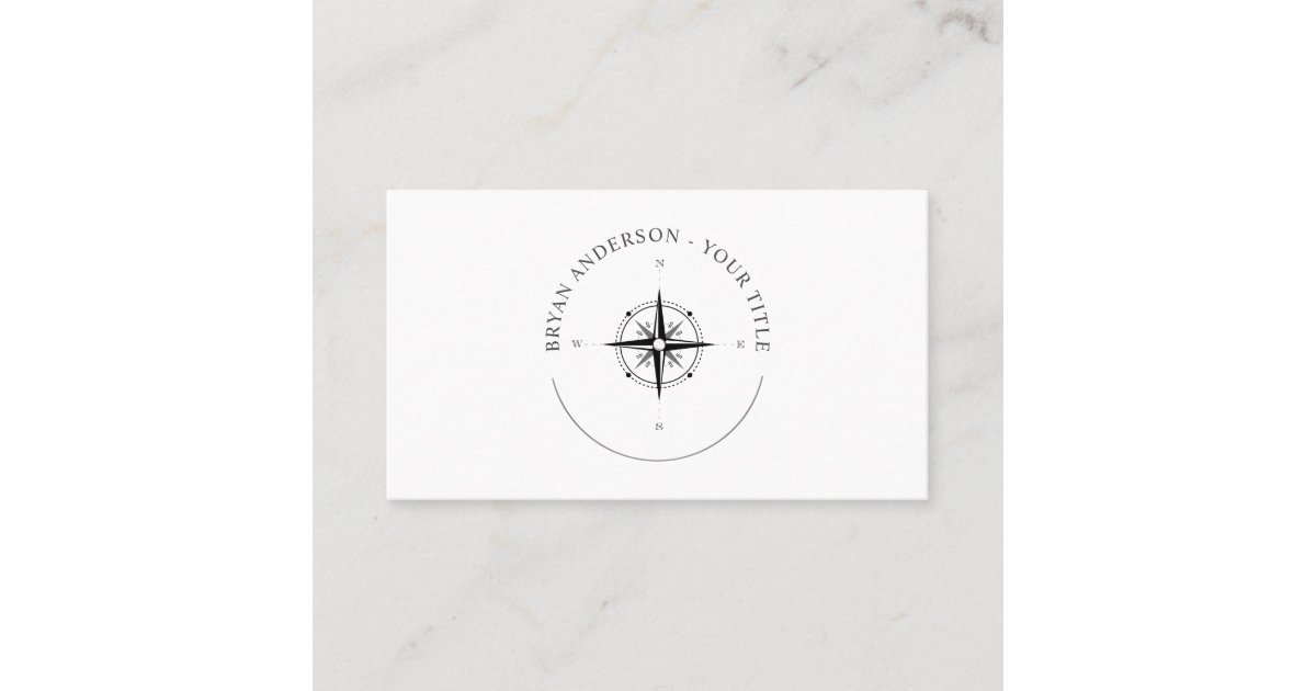 Nautical Compass Logo Business Card | Zazzle