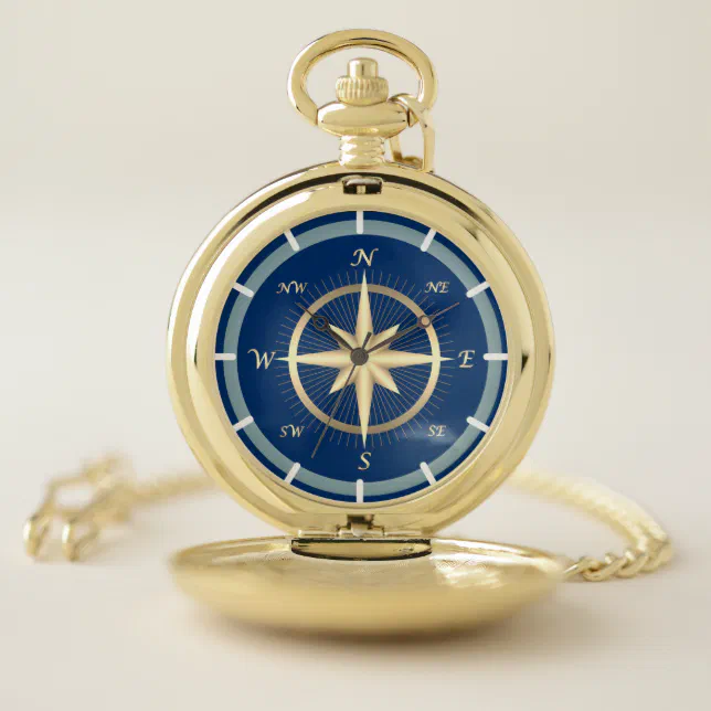 Nautical Compass Pocket Watch | Zazzle