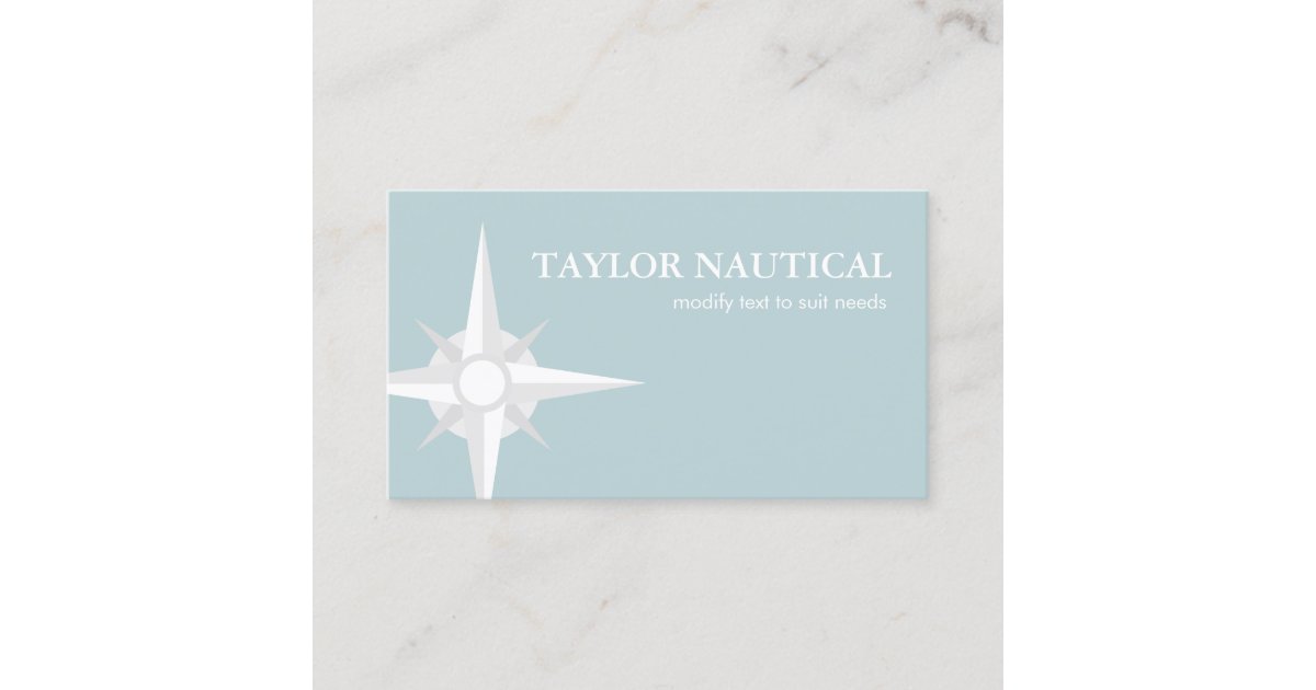 Nautical Compass Sailing and Boating Business Card | Zazzle