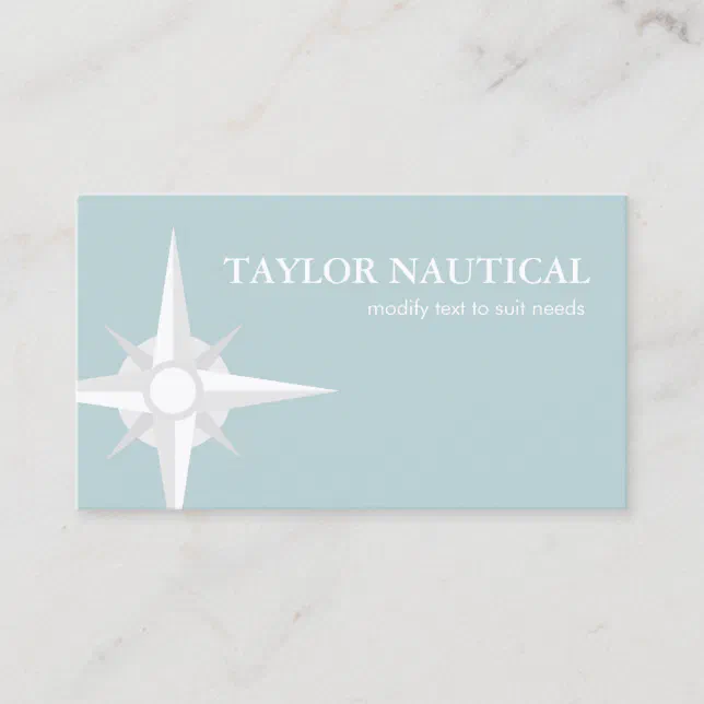 Nautical Compass Sailing and Boating Business Card | Zazzle