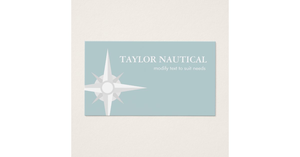 Nautical Compass Sailing and Boating Business Card | Zazzle.com