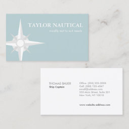 Nautical Compass Sailing and Boating Business Card | Zazzle