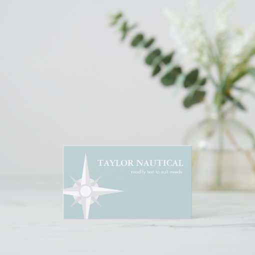 Nautical Compass Sailing and Boating Business Card | Zazzle