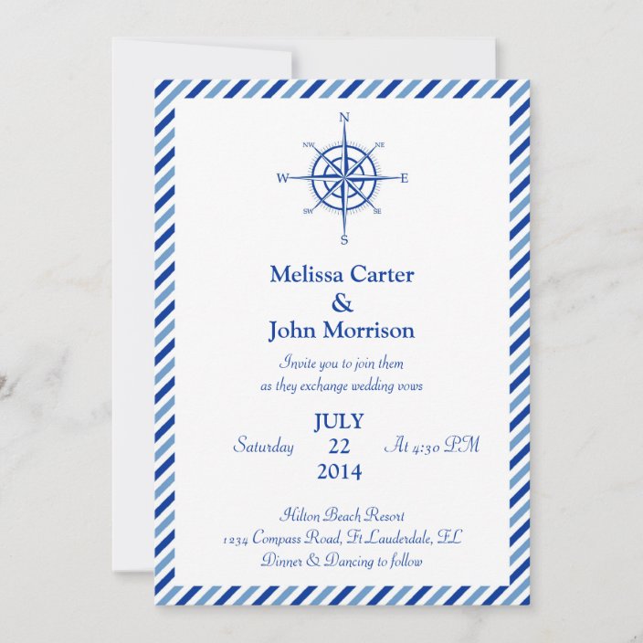 Nautical Compass Wedding Invitation | Zazzle.com Nautical Compass Wedding Invitation | Zazzle.com