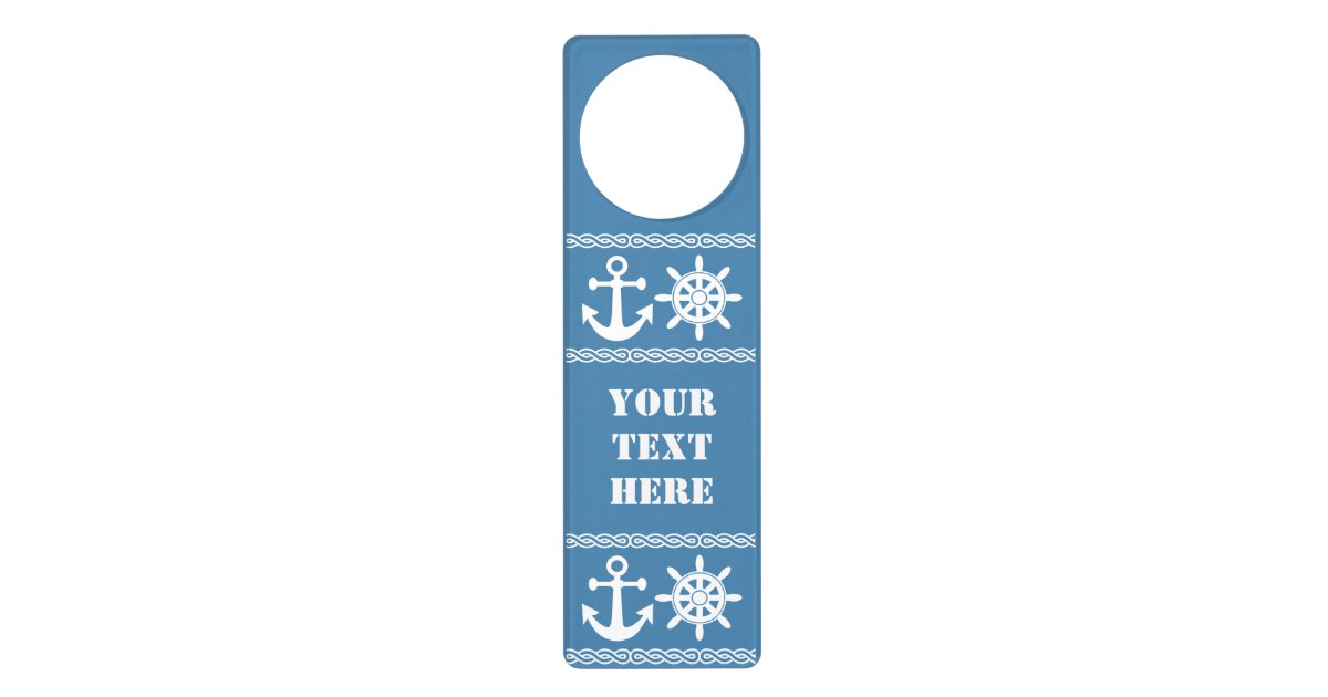 Nautical custom door hanger | Zazzle