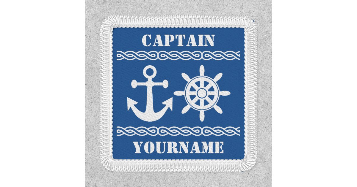 Nautical custom text & color patch | Zazzle