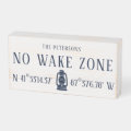 Nautical Decor GPS Coordinates No Wake Zone Sign | Zazzle