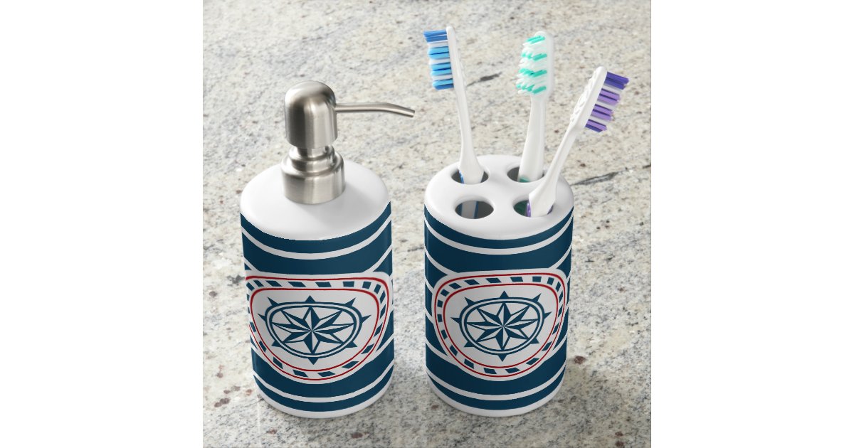 Nautical design bath set | Zazzle