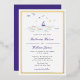 Nautical Elegant Boat Ocean Print Elegant Wedding Foil Invitation | Zazzle