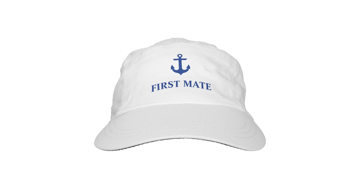 Nautical First Mate Anchor Headsweats Hat | Zazzle