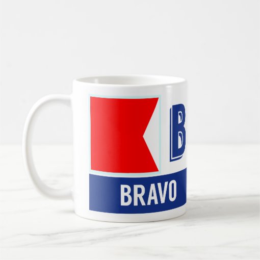 Nautical Flag Alphabet "B" Bravo Coffee Mug | Zazzle