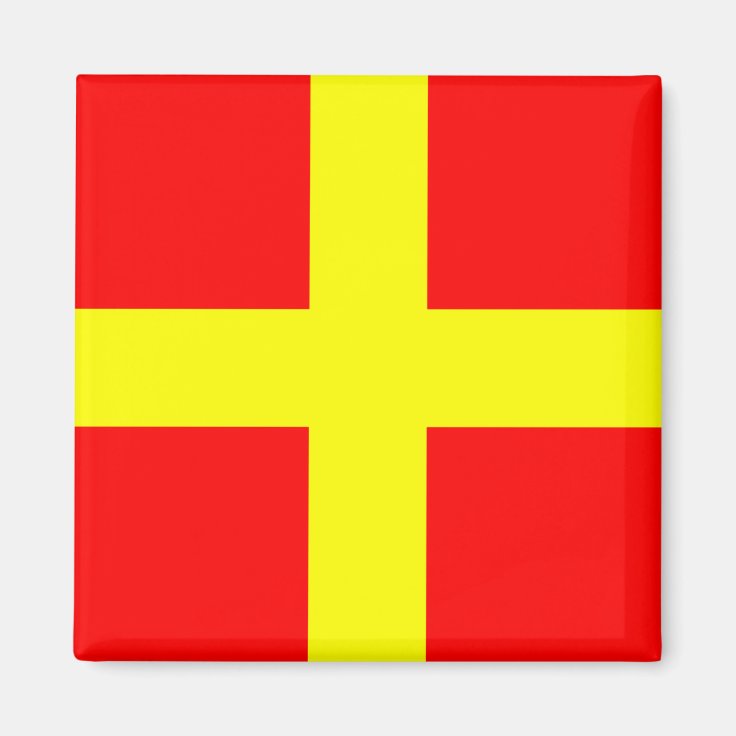 Nautical Flag Alphabet Sign Letter R (Romeo) Magnet | Zazzle