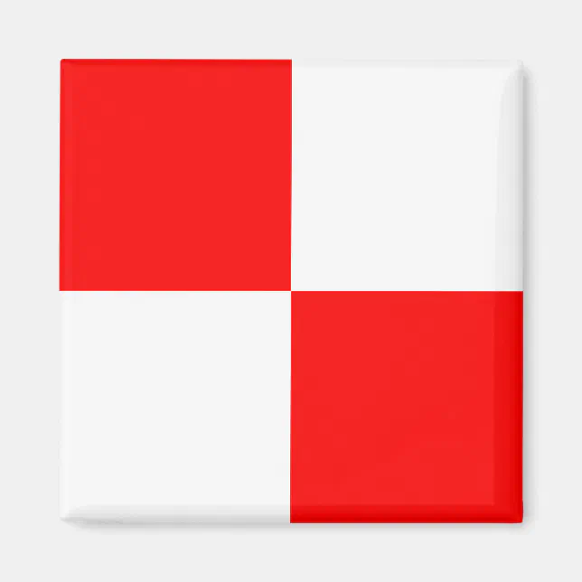 Nautical Flag Alphabet Sign Letter U (Uniform) Magnet | Zazzle
