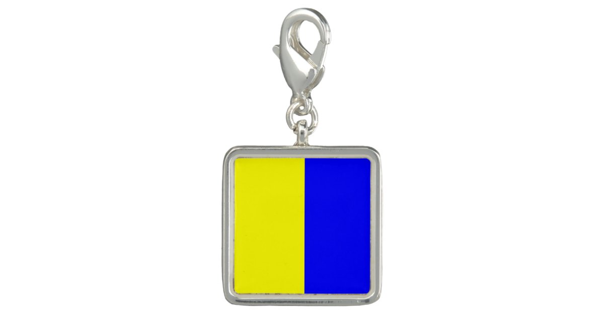 Nautical Flag Signal Code Letter K "Kilo" Charm | Zazzle