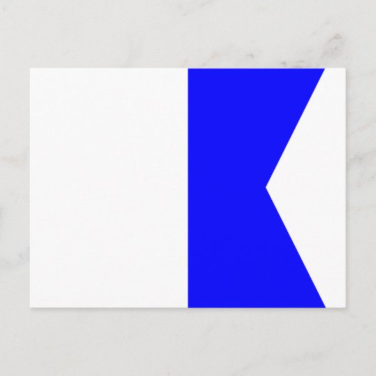 Nautical Flag Signal Letter A (Alfa) Postcard | Zazzle.com