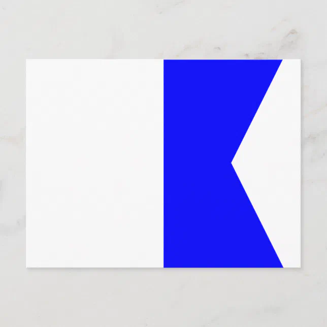 Nautical Flag Signal Letter A (Alfa) Postcard | Zazzle