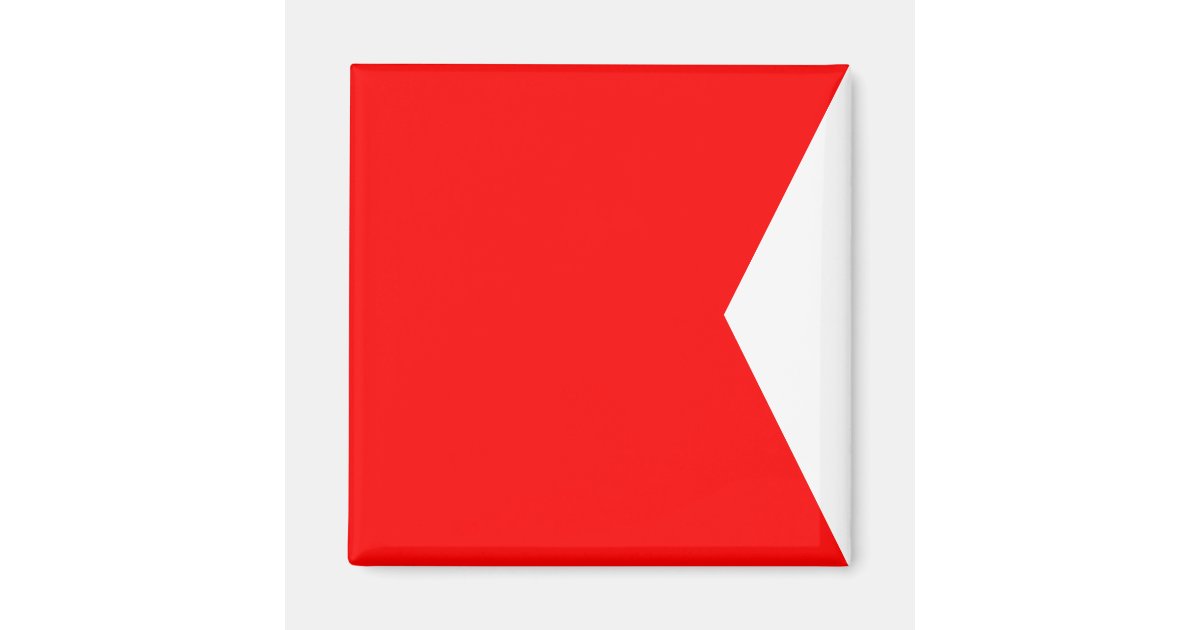 Nautical Flag Signal Letter B (Bravo) Magnet | Zazzle