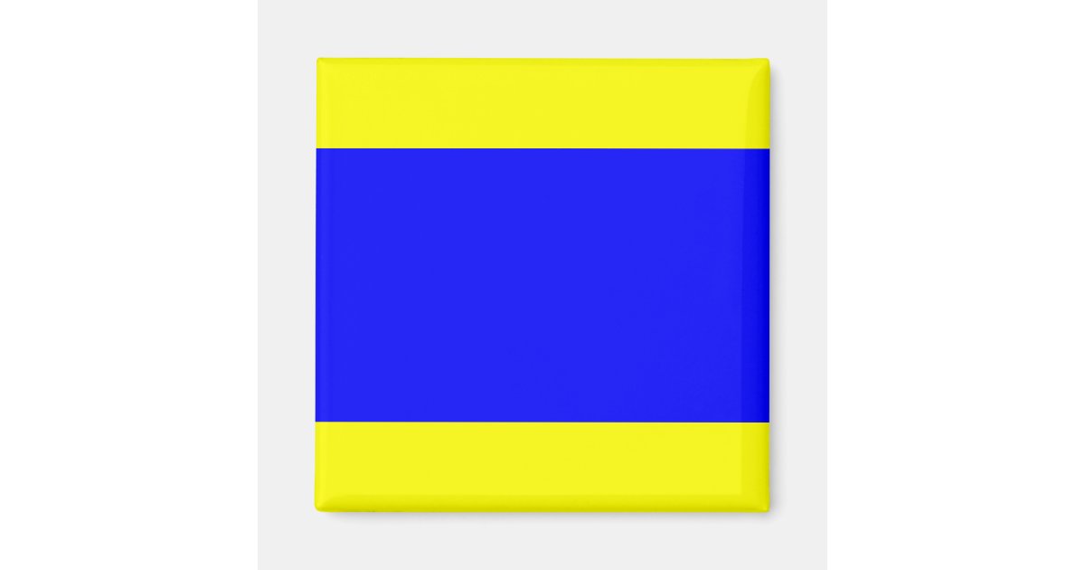 Nautical Flag Signal Letter D (Delta) Magnet | Zazzle