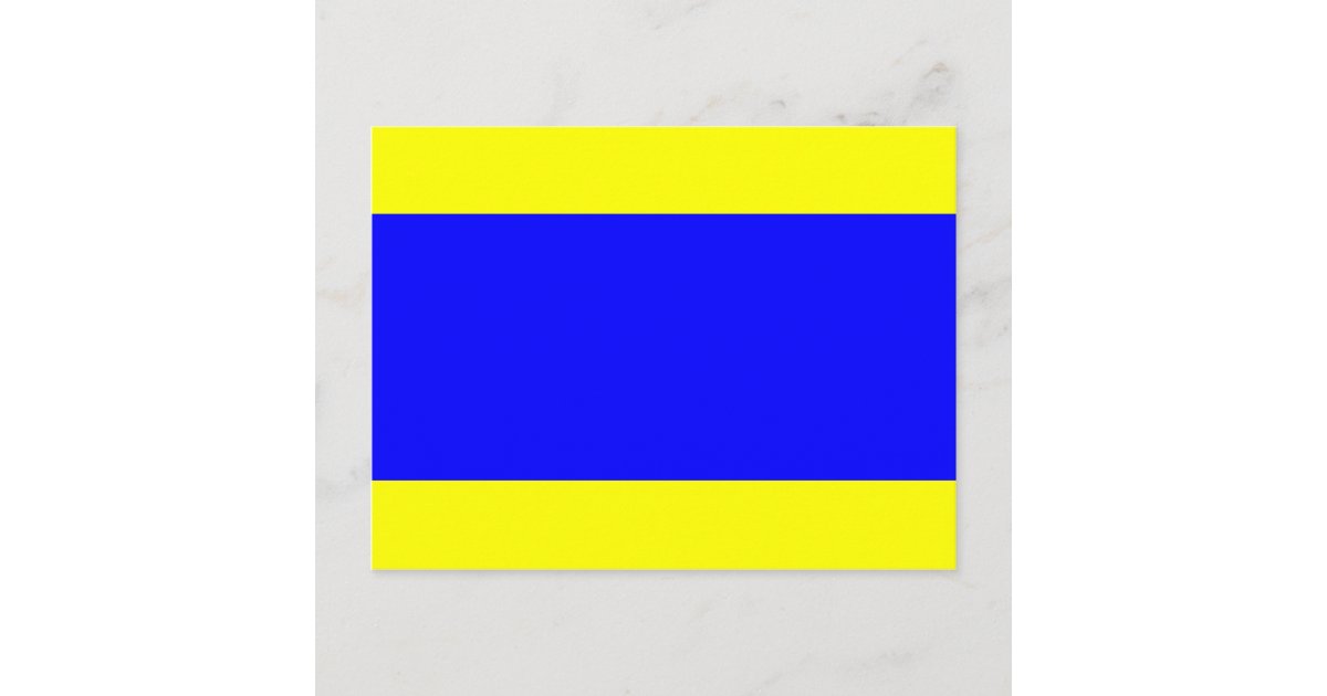 Nautical Flag Signal Letter D (Delta) Postcard | Zazzle