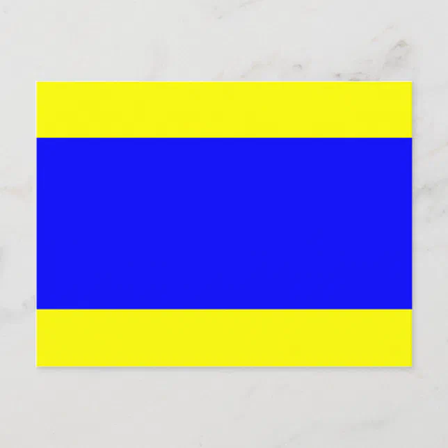 Nautical Flag Signal Letter D (Delta) Postcard | Zazzle