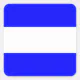Nautical Flag Signal Letter J (Juliet) Square Sticker | Zazzle