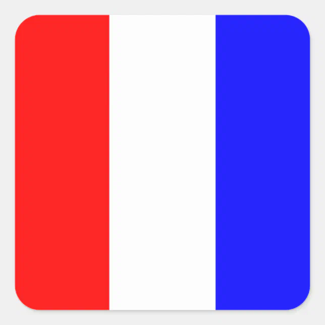 Nautical Flag Signal Letter T (Tango) Square Sticker | Zazzle