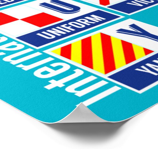 Nautical Flags Alphabet Poster | Zazzle