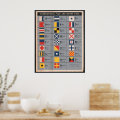 Nautical Flags and Morse Code Poster | Zazzle
