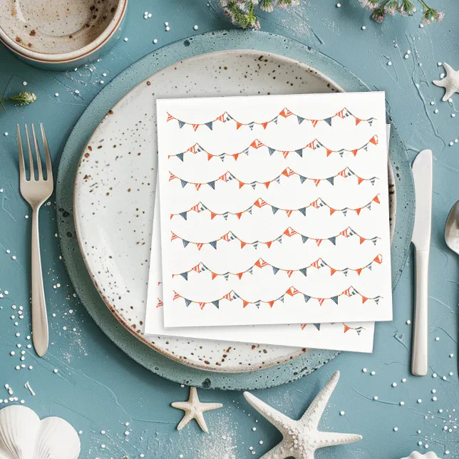 Nautical Flags Baby Shower Napkins | Zazzle