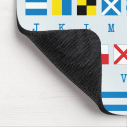 Nautical Flags Maritime Signals Blue Mouse Pad | Zazzle