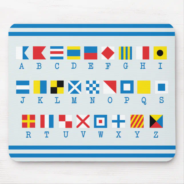 Nautical Flags Maritime Signals Mousepad | Zazzle