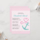 Nautical Girl Baby Shower Anchor w/ Heart Rope Invitation | Zazzle
