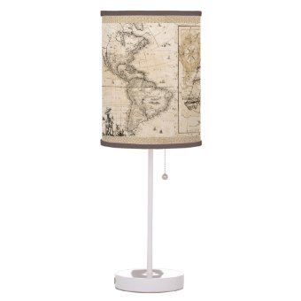 Nautical Globe World Map Table Lamp | Zazzle