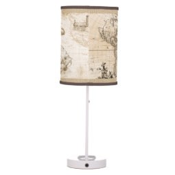 Nautical Globe World Map Table Lamp | Zazzle