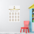 Nautical Gold Anchor Wedding Seating Chart | Zazzle